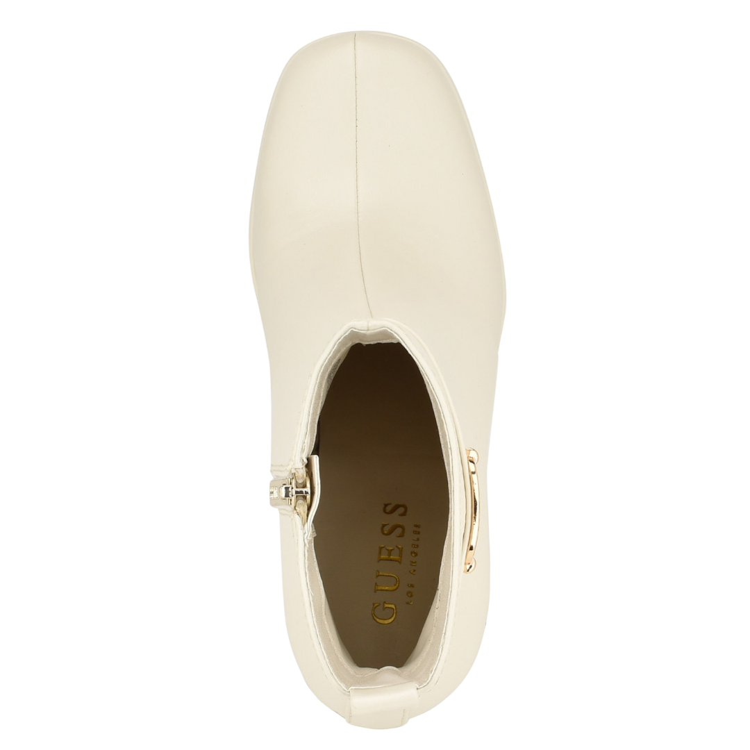 GUESS FACTORY Labels Platform Heel Booties CREAM – Fashion HUB KSA